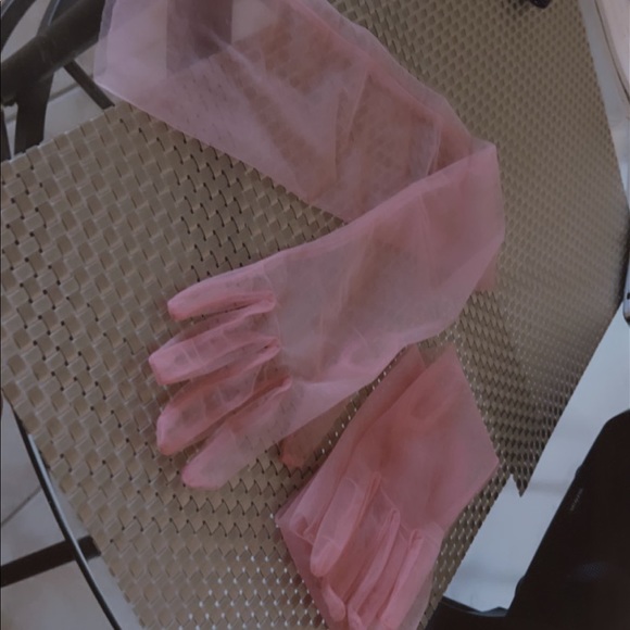 Accessories | Shear Pink Princess Sleeve Hand Gloves | Poshmark
